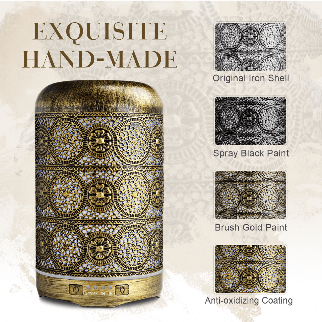 Moroccan Romance Bronze Diffuser | Baliba Aroma Oils.