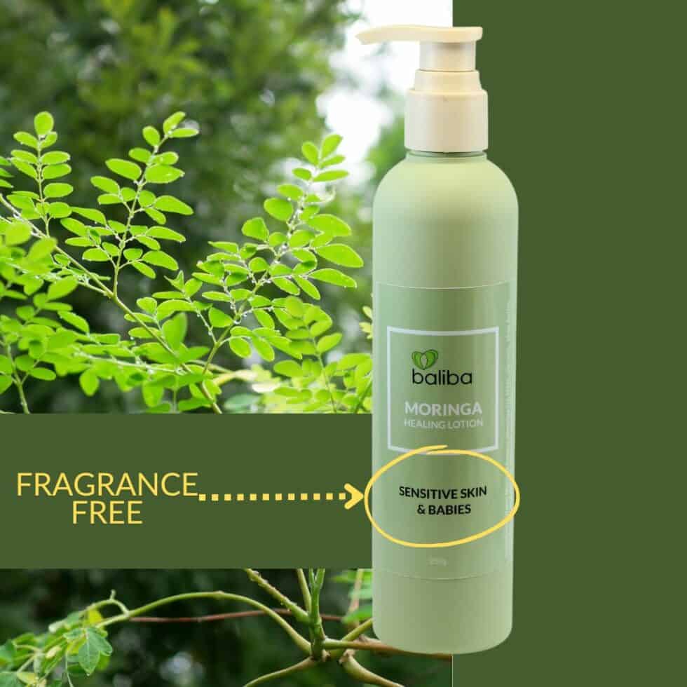 Moringa Healing Lotion Sensitive Skin (Fragrance Free) | Baliba NZ